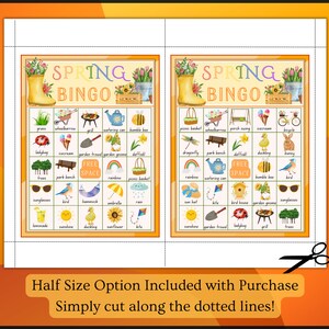 Spring Bingo Game Printable, 30 Spring Bingo Cards, Springtime ...