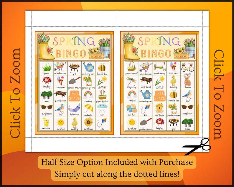 Spring Bingo Game Printable, 30 Spring Bingo Cards, Springtime ...