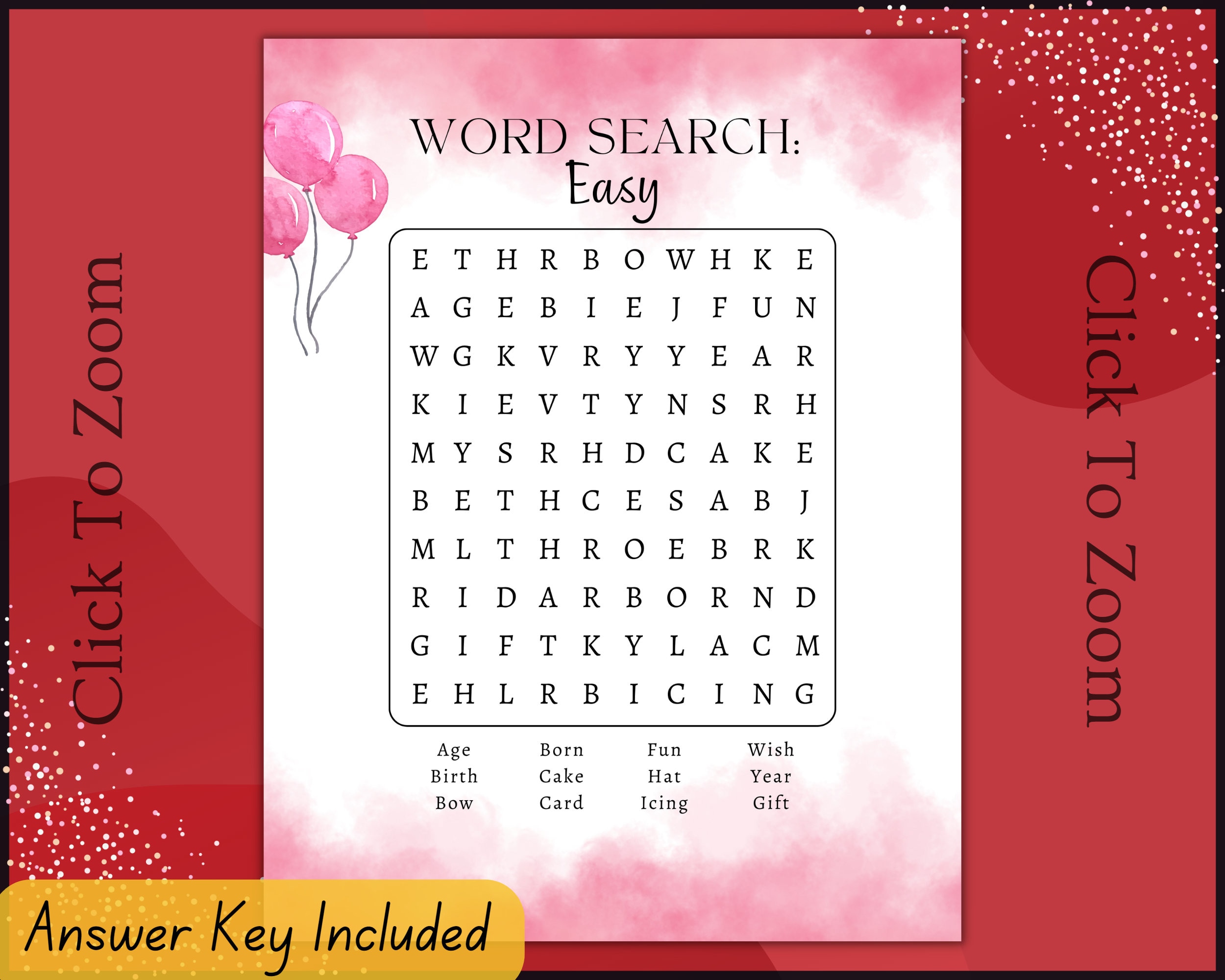 Kids Word Search Puzzle for Girls Birthday Party - Etsy