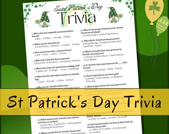 St Patrick Day Slang Quiz Irish Slang Trivia Game Fun St - Etsy