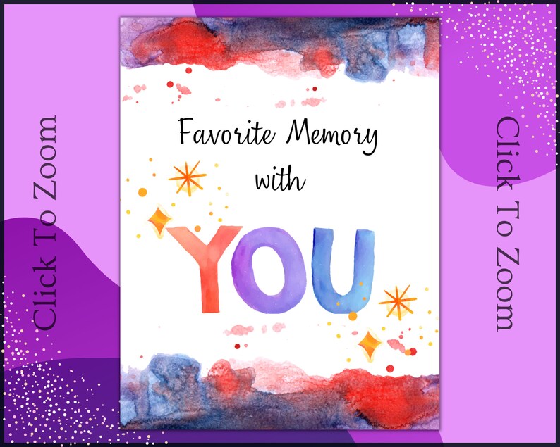 Share Your Favorite Memory - Printable Birthday Game - Slumber Party ...