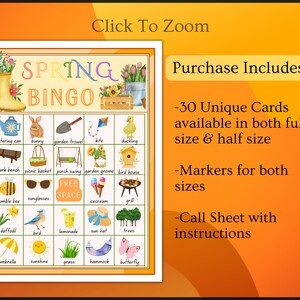Spring Bingo Game Printable, 30 Spring Bingo Cards, Springtime ...
