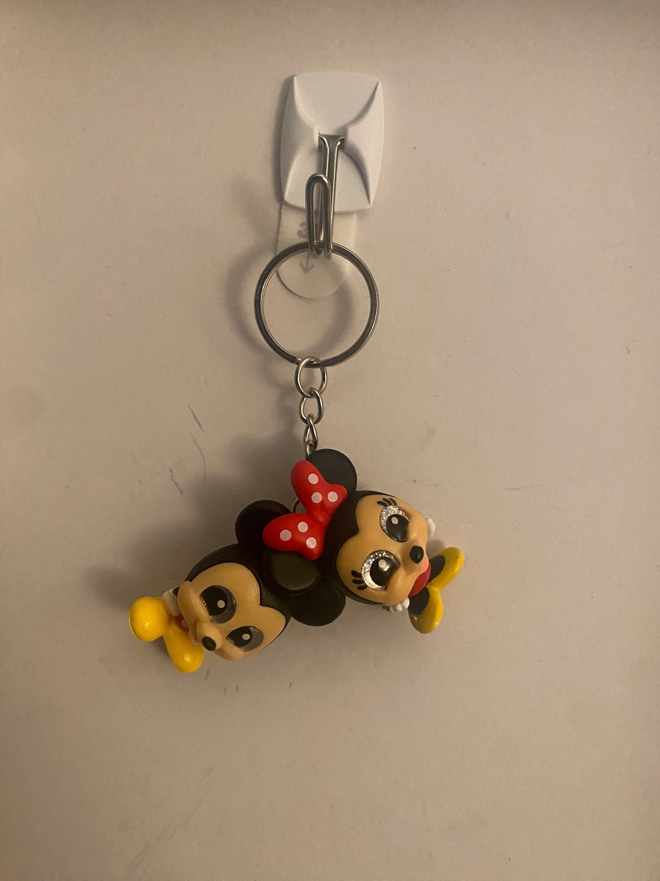 Mickey and Minnie Keychain - Etsy