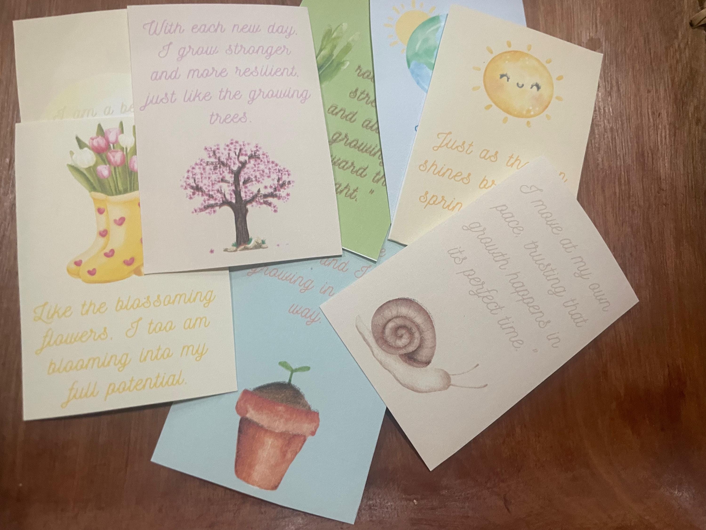 Spring Affirmation Cards Printable Quotes With Watercolor Images ...
