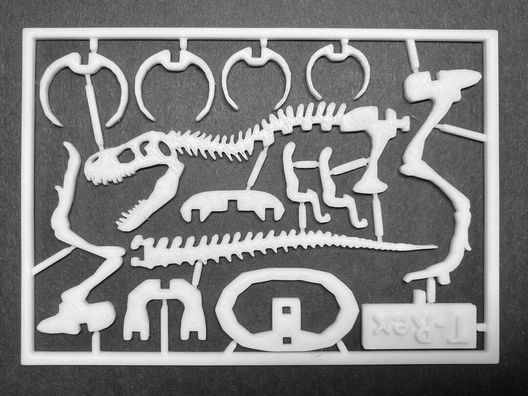 3D Printed T-rex Model Kit Card - Etsy