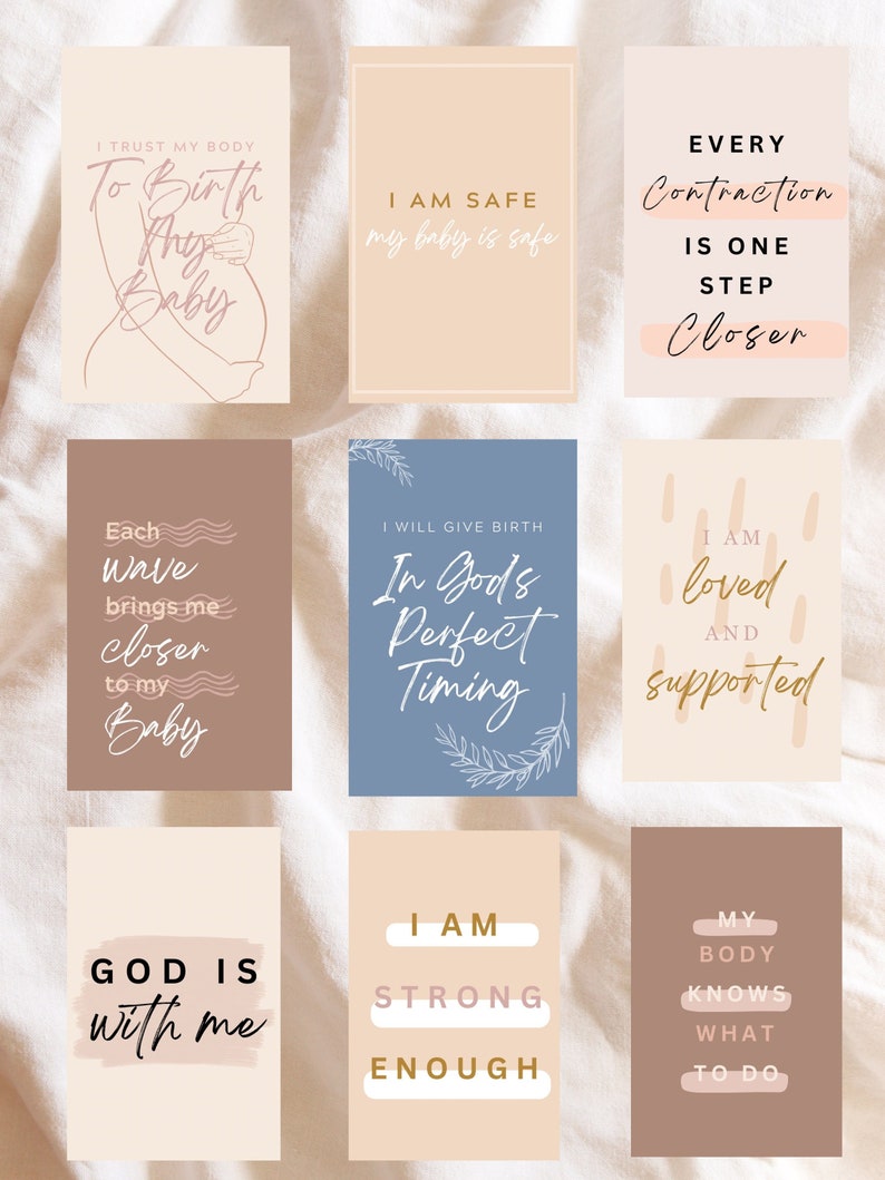 Birth Affirmation Cards - Etsy
