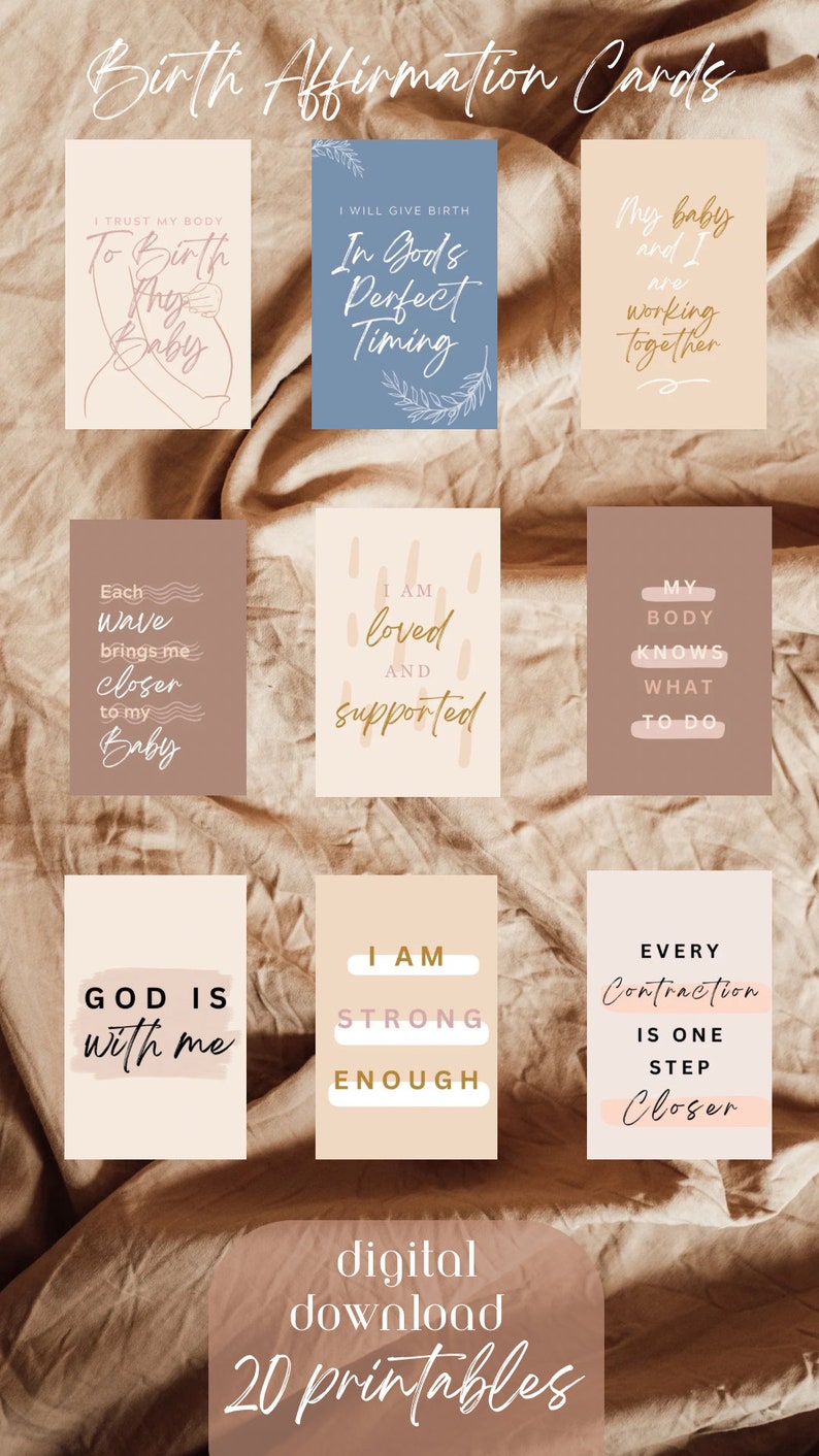 Birth Affirmation Cards - Etsy