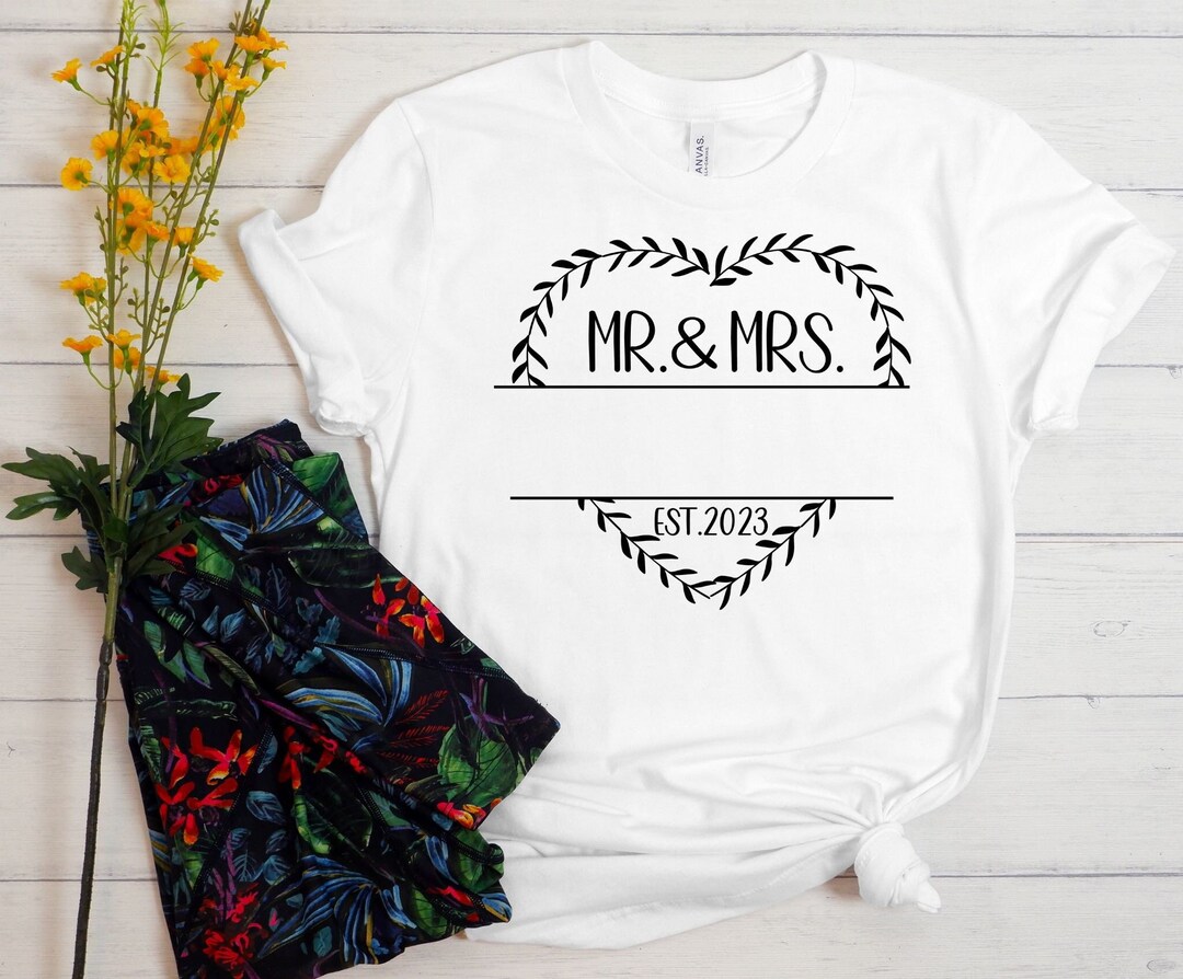Mr Mrs Shirts, Personalized Mr Mrs Shirts, New Wife Shirt, Honeymoon ...