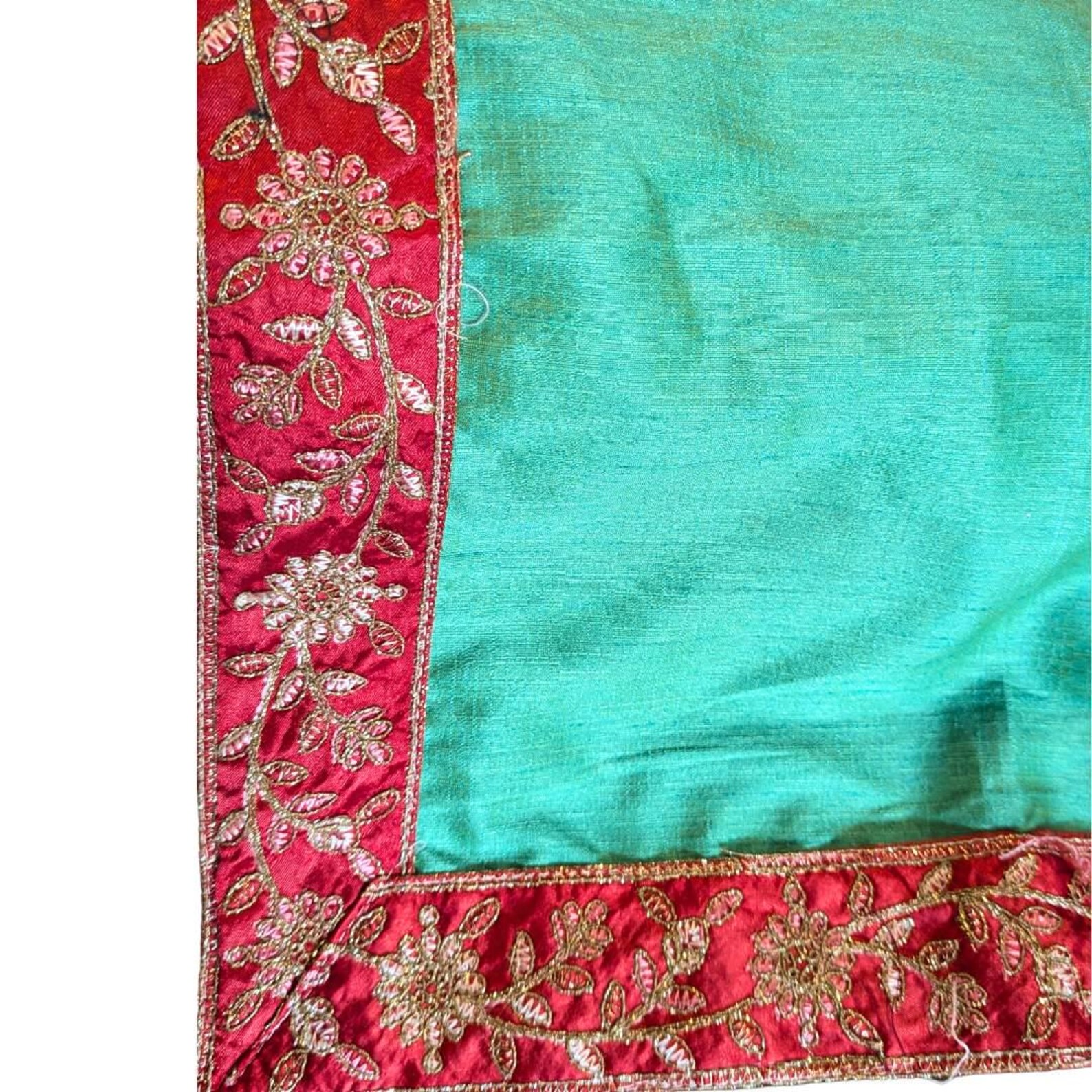 Indian Brocade/silk Altar Cloth With Border, Embroidery, Mats, Ethnic ...