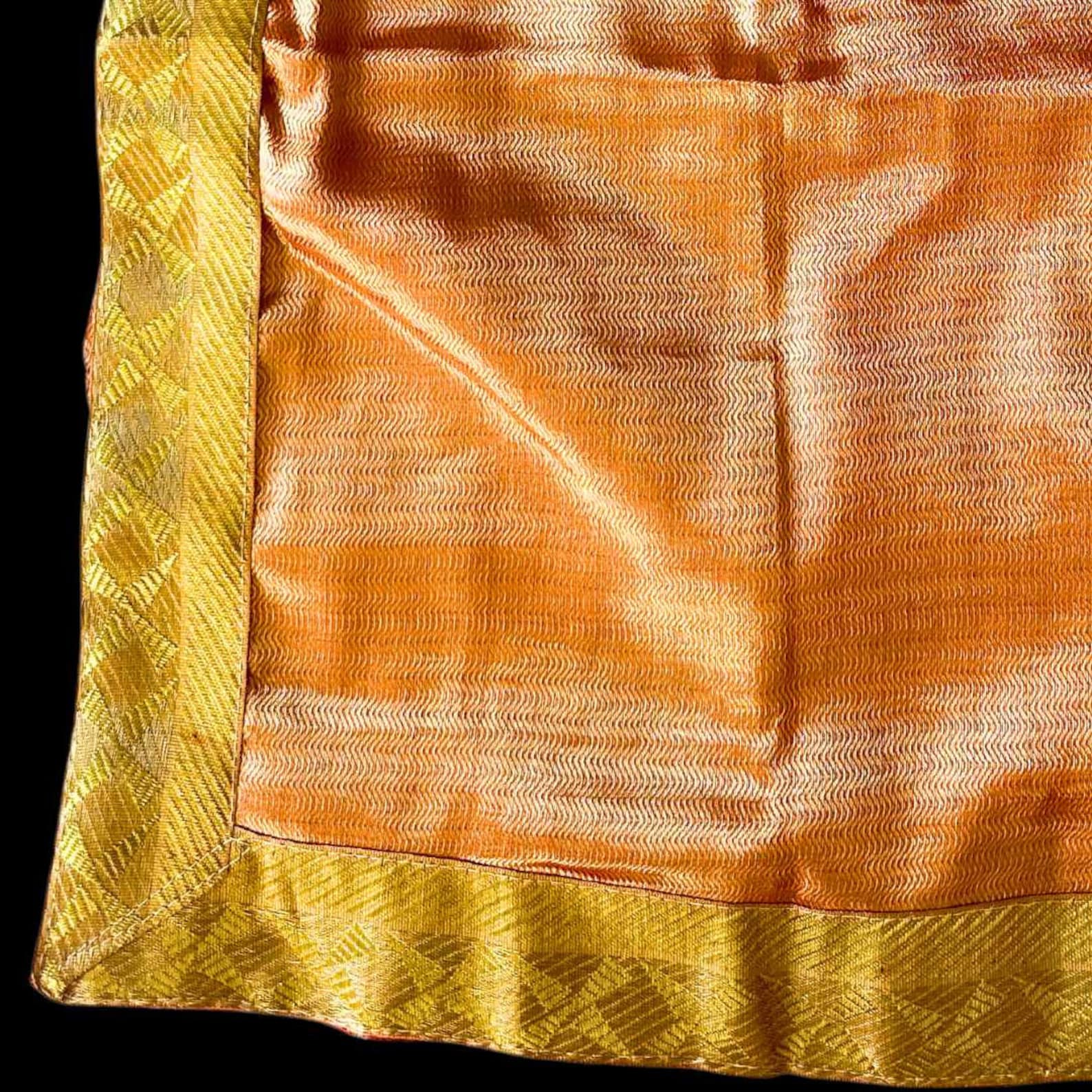 Indian Brocade/silk Altar Cloth With Border, Embroidery, Mats, Ethnic ...