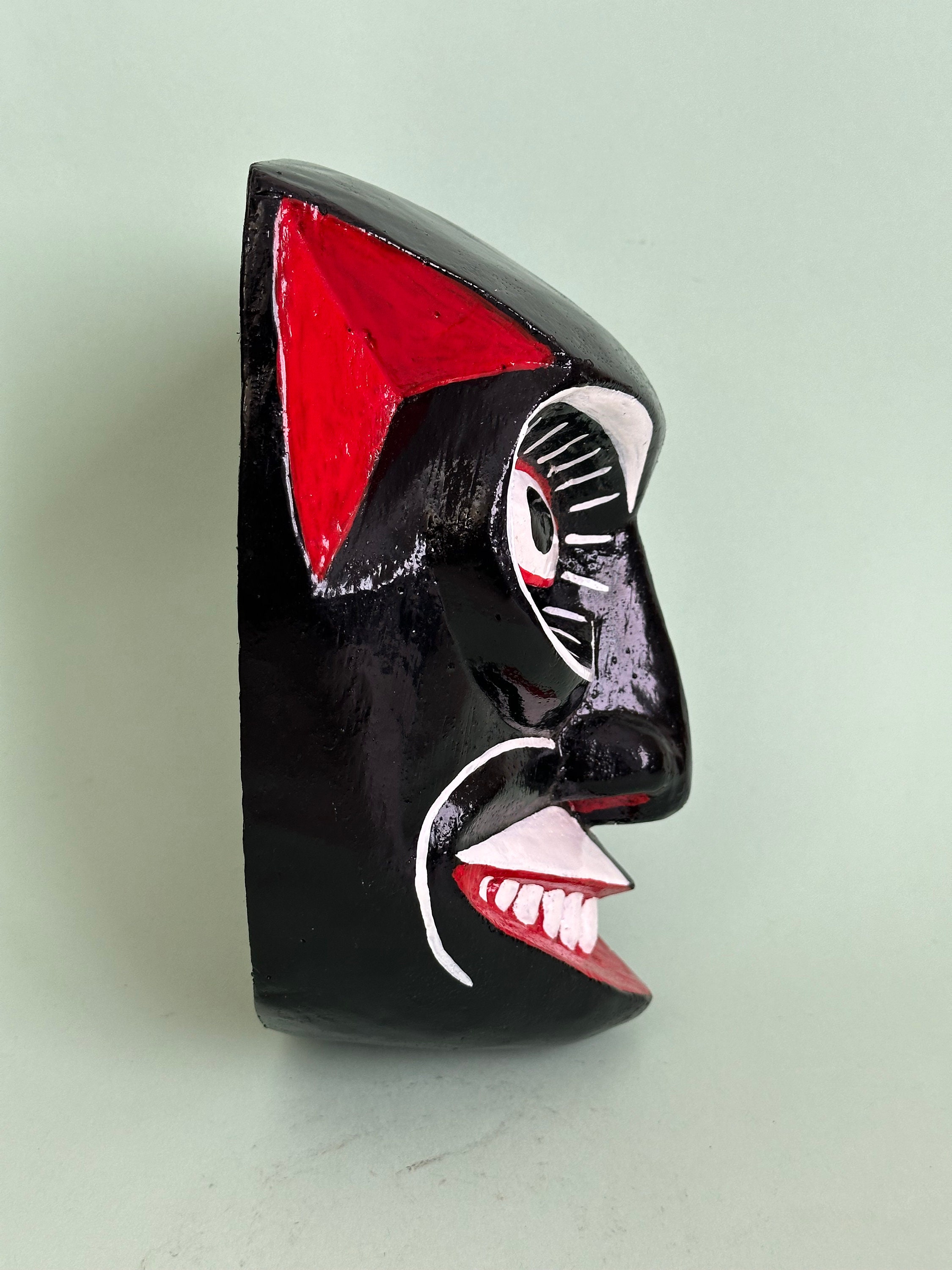 Traditional Mexican Vintage Nahual Mask From Oaxaca Cost tejoron Dance ...