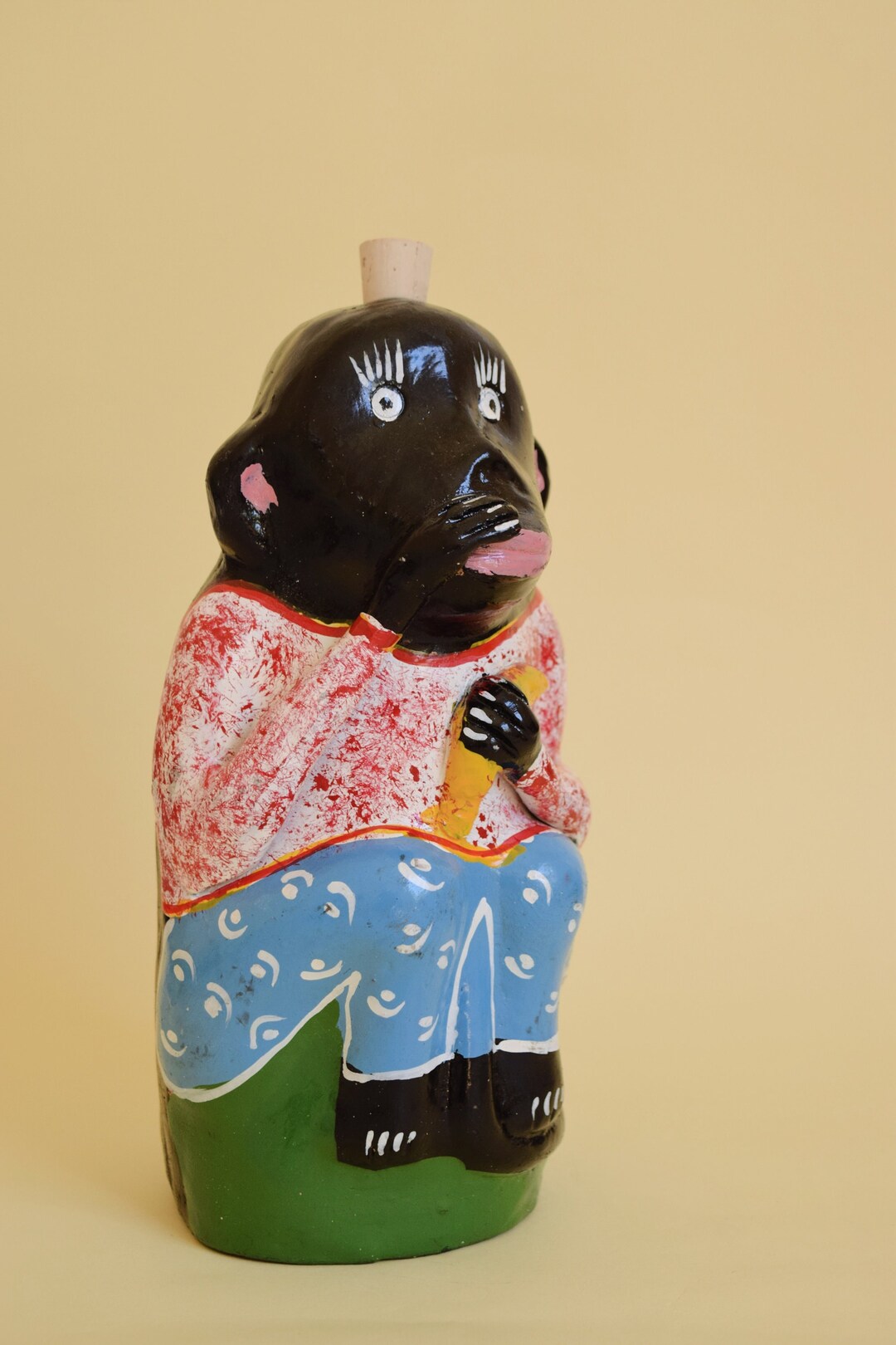 Mezcal Monkey From Oaxaca Clay Bottle chango Mezcalero - Etsy