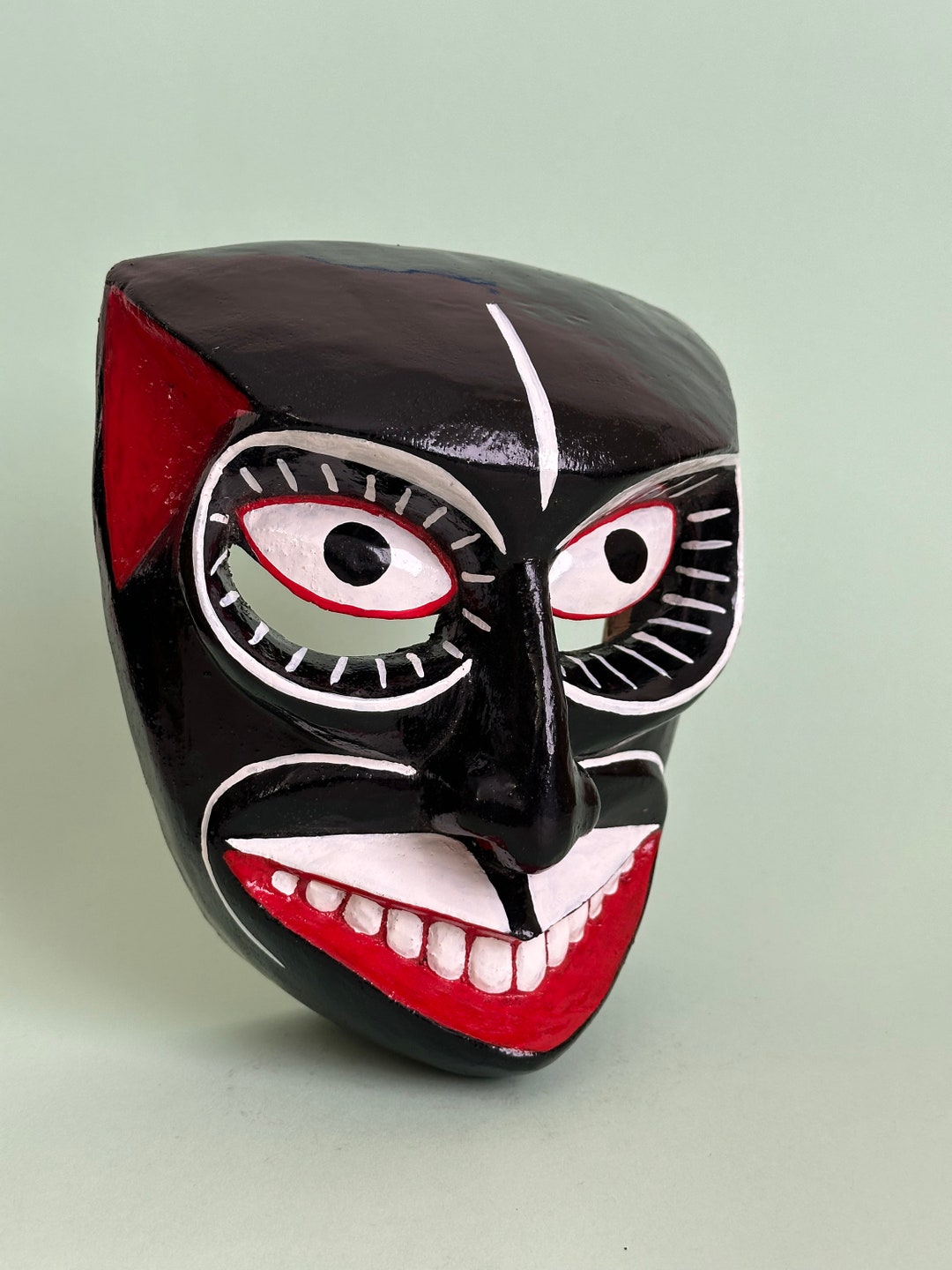 Traditional Mexican Vintage Nahual Mask From Oaxaca Cost tejoron Dance ...