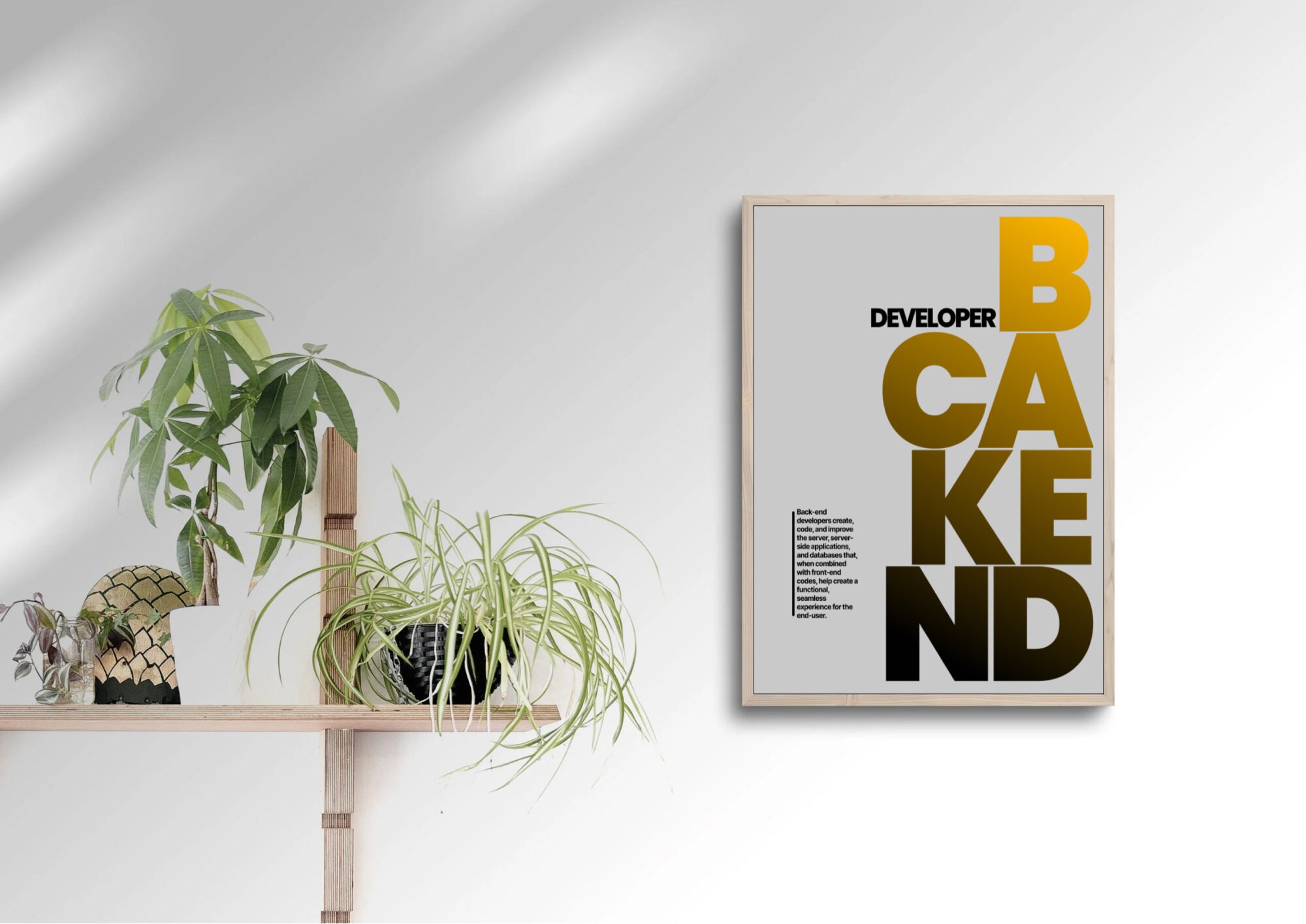 Backend Developer Poster, Programming Poster, Coding Digital Prints ...