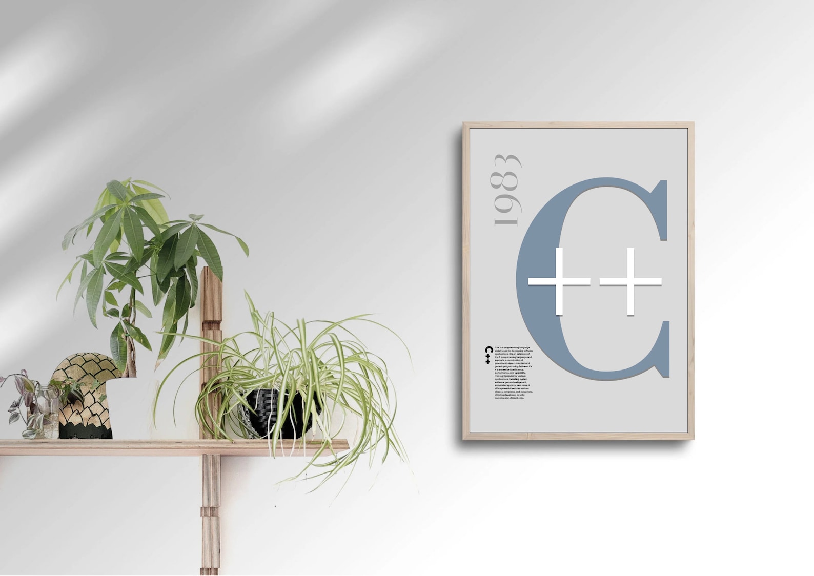 C++ Lang Typography Poster, Minimalist Programming Poster, Coding ...