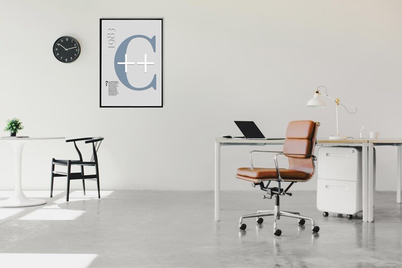 C++ Lang Typography Poster, Minimalist Programming Poster, Coding ...