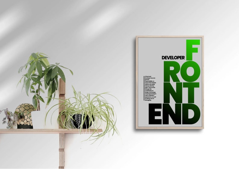 Frontend Developer Poster, Programming Poster, Coding Digital Prints ...
