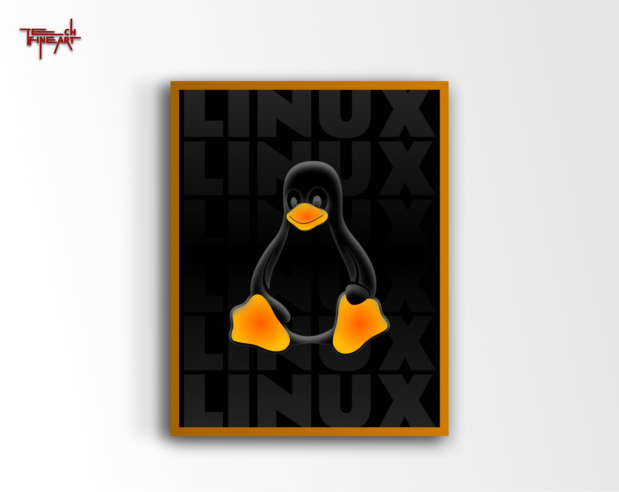 Linux Logo Poster, Minimalist Programming Poster, Coding Digital Print ...