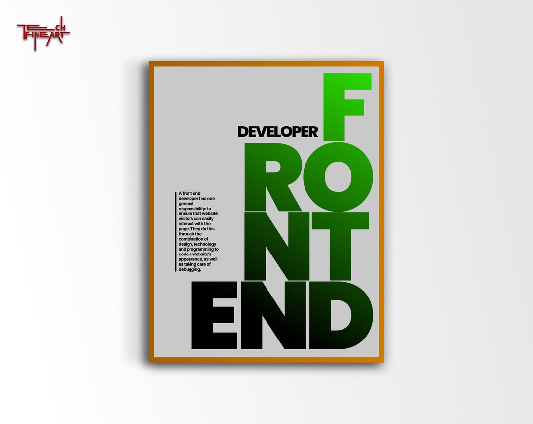 Frontend Developer Poster Programming Poster Coding Digital Prints