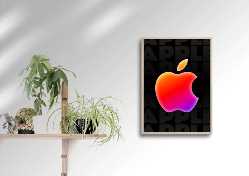 Apple Logo Poster, Minimalist Programming Poster, Coding Digital Print ...