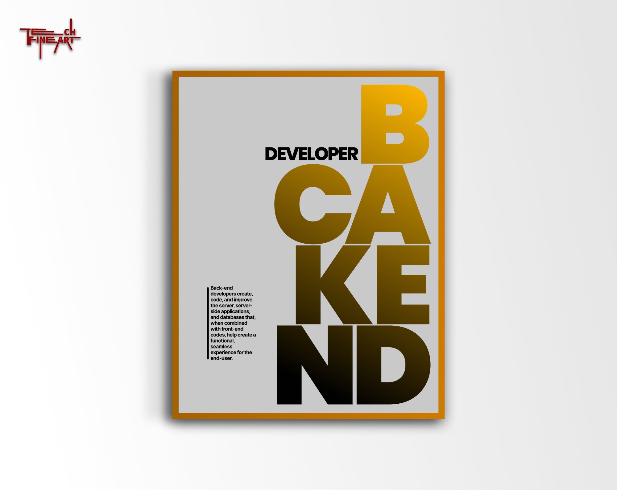 Backend Developer Poster, Programming Poster, Coding Digital Prints, Software Engineer Gift ...