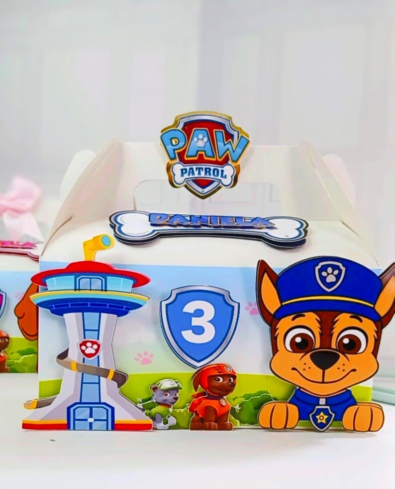 Paw Patrol Gift Box: Paw Patrol Birthday Party Gift Box - Etsy