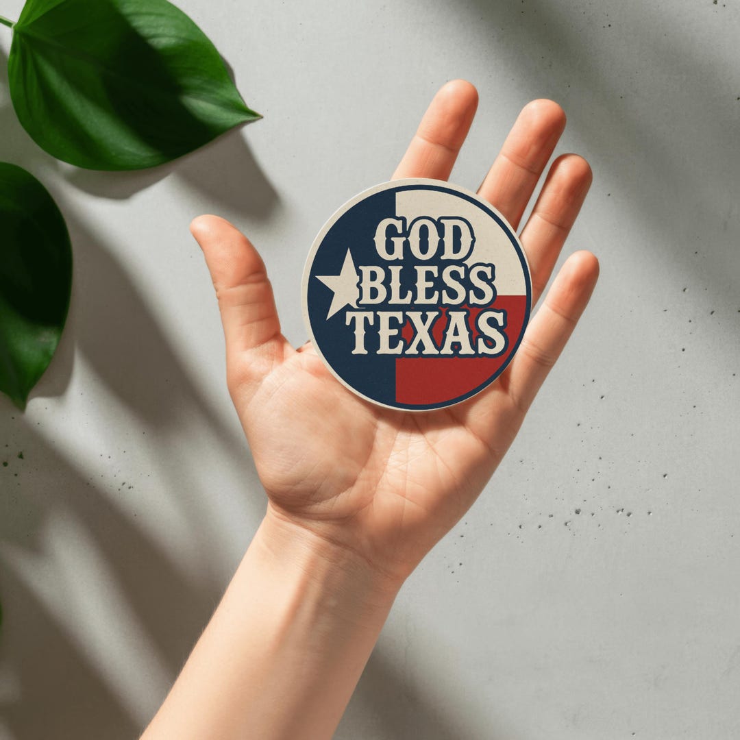 God Bless Texas Sticker - Support Texas - 3" Weatherproof Decal - Texas ...