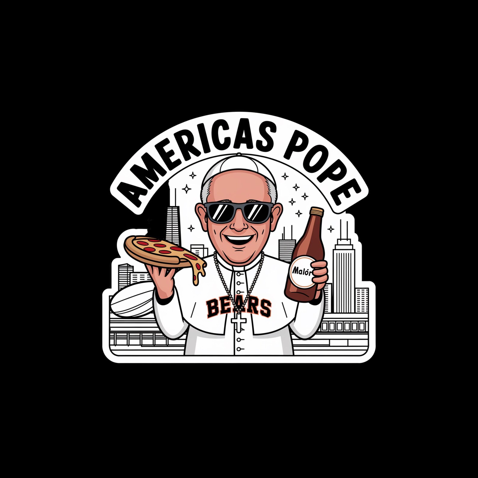 Americas Pope Sticker | Funny Pope Leo Decal | Catholic Gift | Unique ...