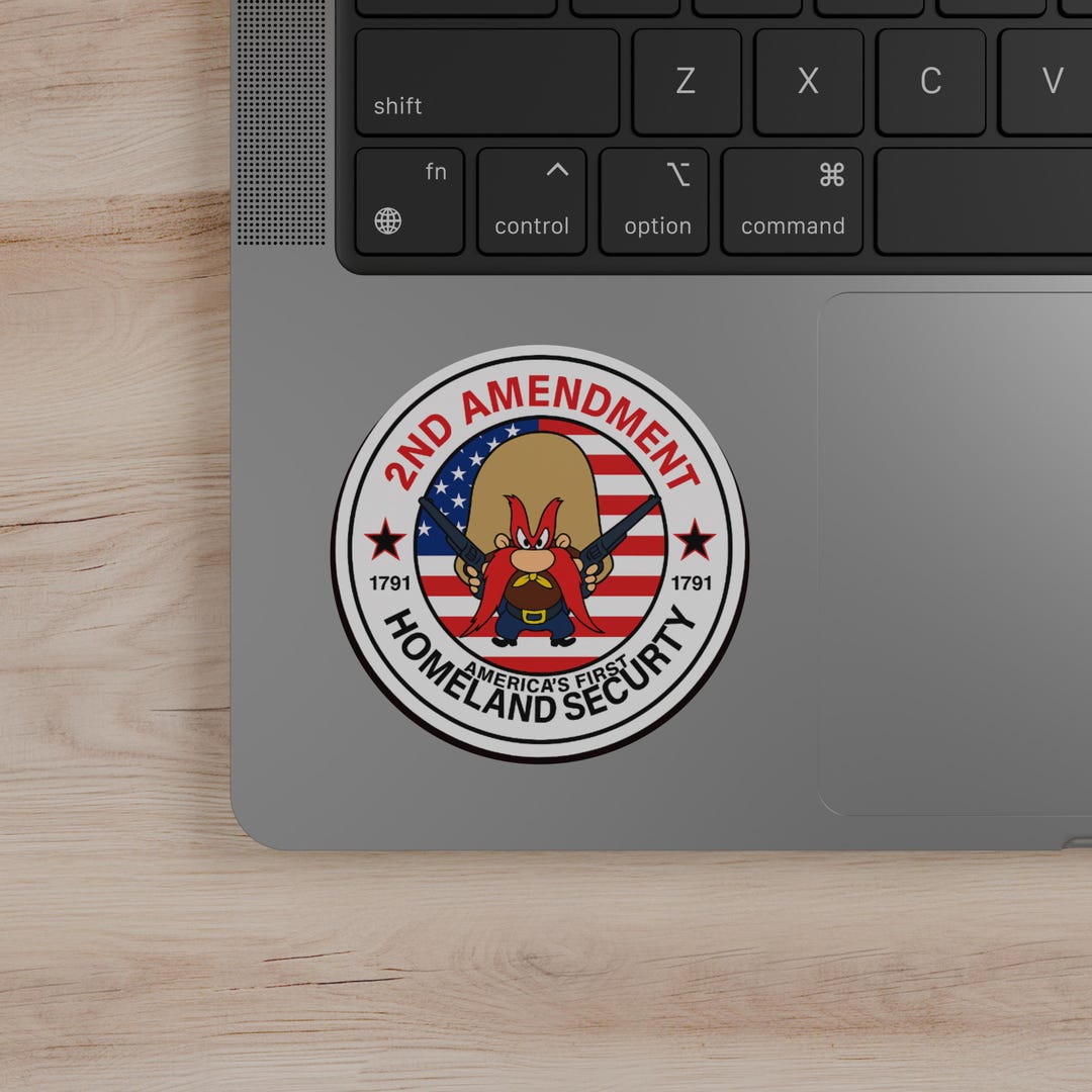 2nd Amendment Sticker - Patriotic Cartoon - America's First Homeland ...