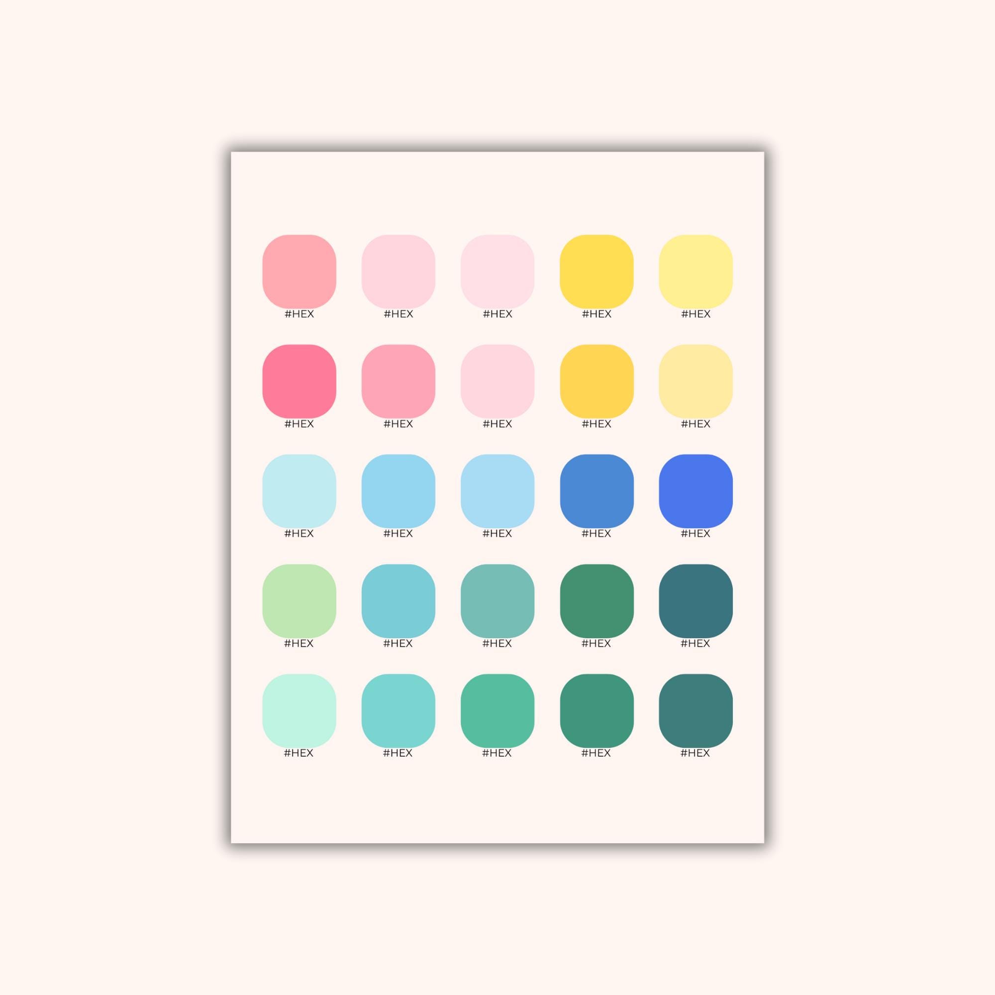 Kirby Color Palette | 25 HEX Codes Color Swatches | Digital Planning ...