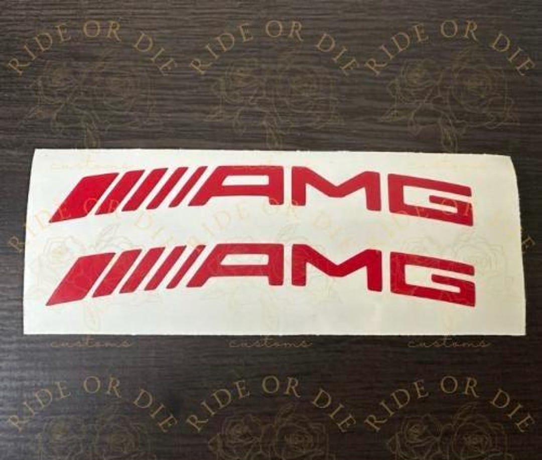 AMG Curved Vinyl Decal Sticker - Set of 2 - Multi Sizes Multi Colors - Etsy