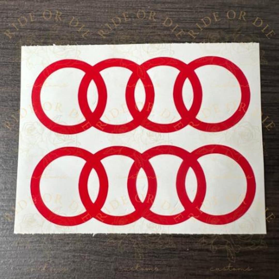 Audi Rings Vinyl Decal Sticker - Set of 2 - Multicolors - Etsy
