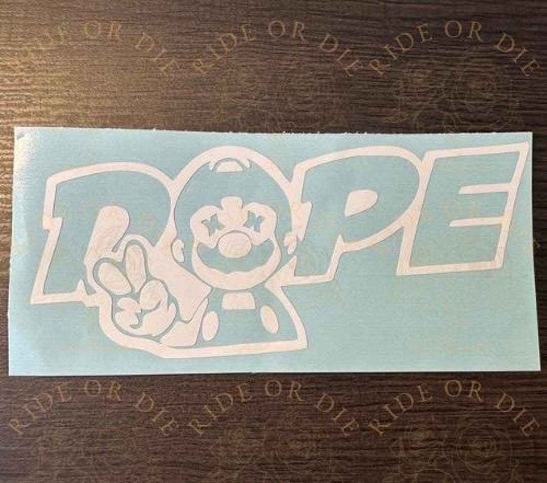 DOPE Mario JDM Vinyl Decal Sticker - Multiple Colors / Sizes - Etsy