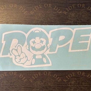 DOPE Mario JDM Vinyl Decal Sticker - Multiple Colors / Sizes - Etsy