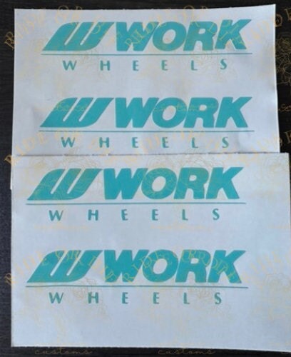Work Wheels Rim Vinyl Decal Sticker Set of 4 Multi Sizes Multi Colors ...