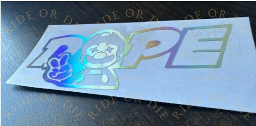 DOPE Mario HOLOGRAPHIC JDM Vinyl Decal Sticker Multiple Colors / Sizes ...