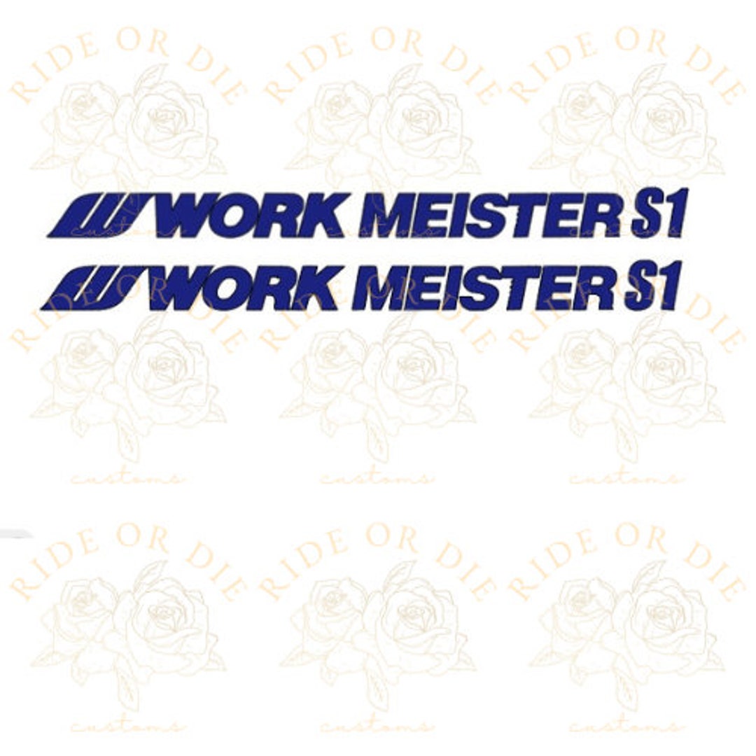 Work Meister Wheels Rim Vinyl Decal Sticker Set of 2 - Multi Sizes ...