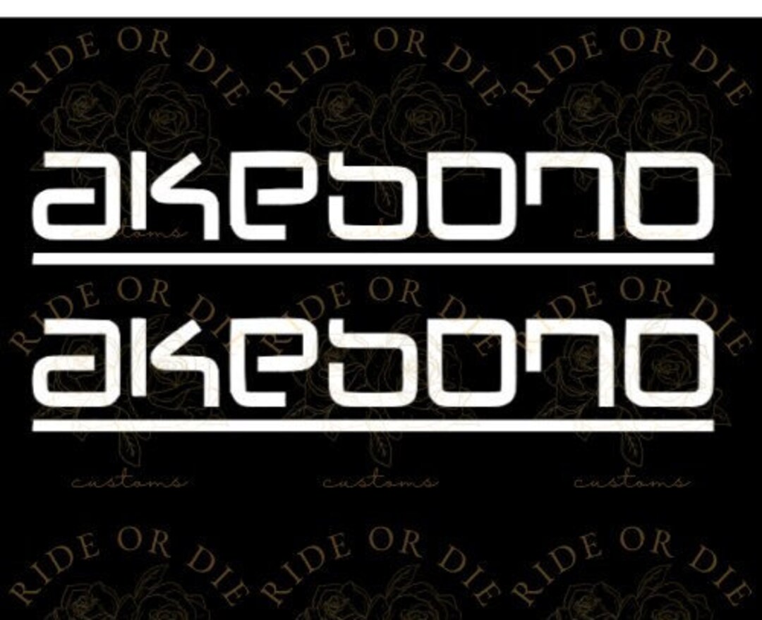 Akebono Vinyl Decal Sticker - Set of 2 - Multi Sizes Multi Colors - Etsy