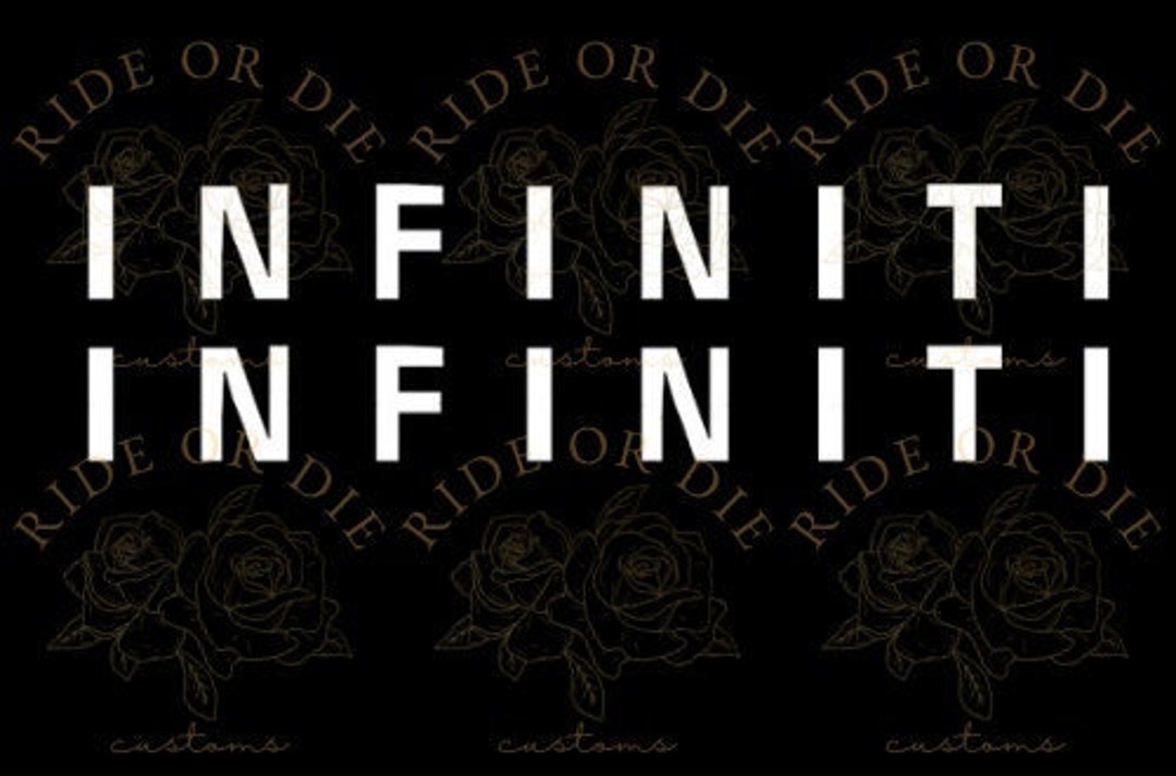 Infiniti Vinyl Decal Sticker - Set of 2 - Multi Sizes Multi Colors - Etsy