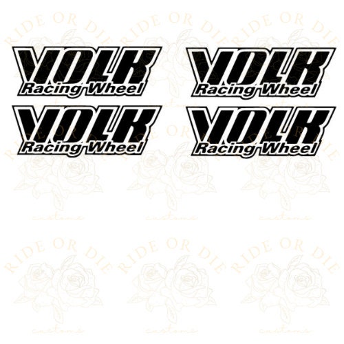 Volk Racing Wheels Rim Vinyl Decal Sticker Set of 4 Multi Sizes Multi ...