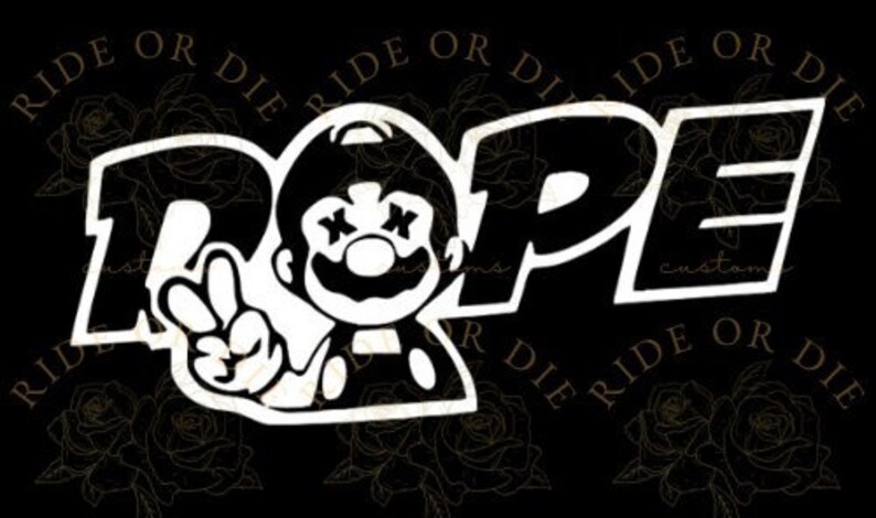 DOPE Mario JDM Vinyl Decal Sticker Multiple Colors / Sizes - Etsy