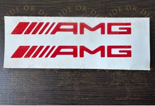 AMG Brake Caliper Vinyl Decal Sticker Set of 2 Multi Sizes Multi Colors ...