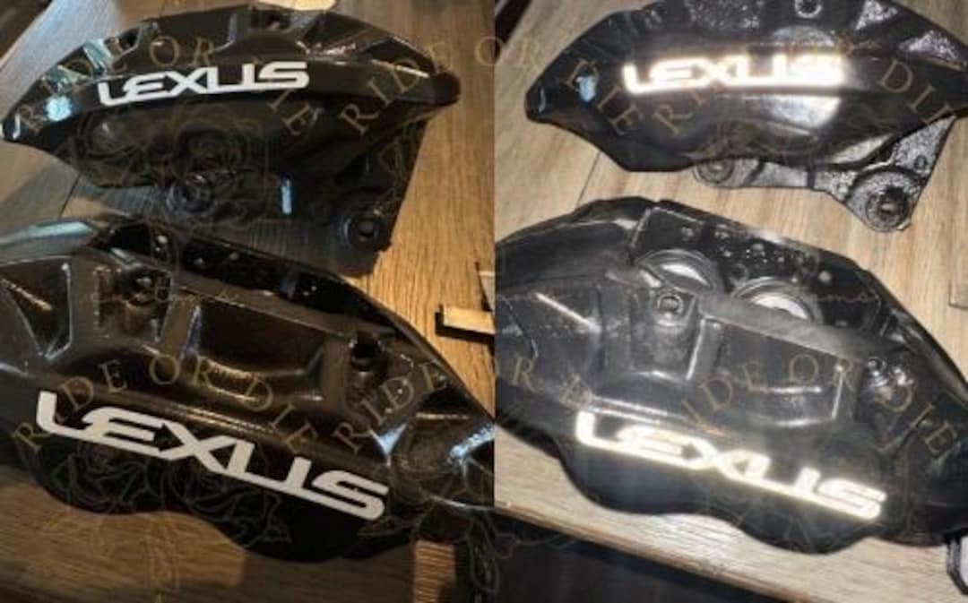 Lexus for LS400 REFLECTIVE Brake Caliper Vinyl Decal Sticker Curved Set ...