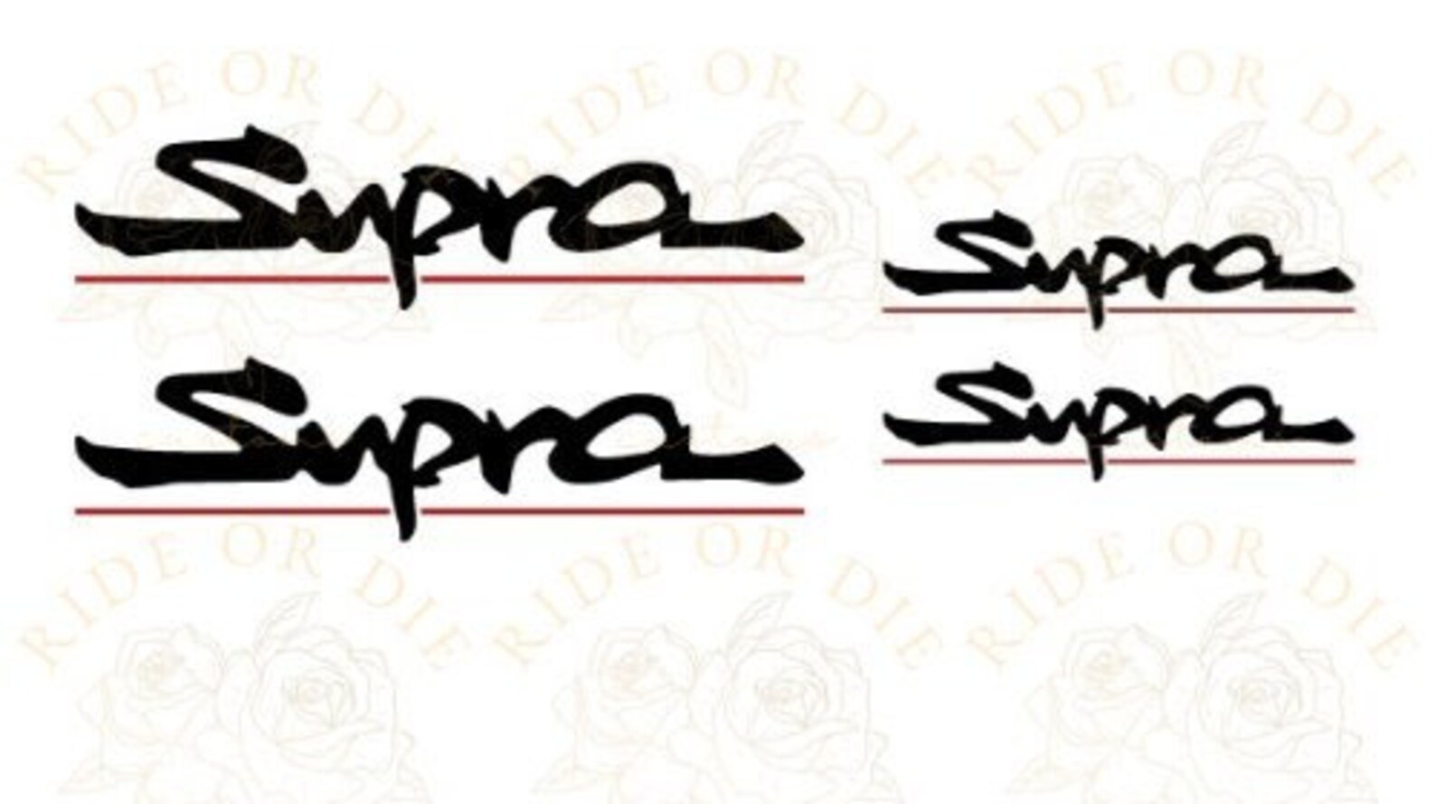 Supra Brake Caliper Vinyl Decal Sticker Set of 4 (front & Rear) Multi ...