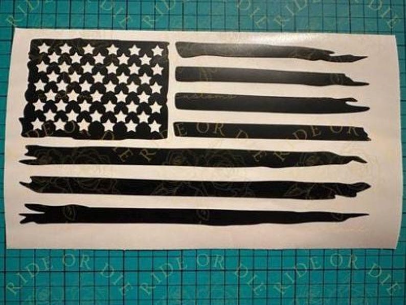 American Flag Vinyl Decal Sticker - Multiple Colors / Sizes - Etsy