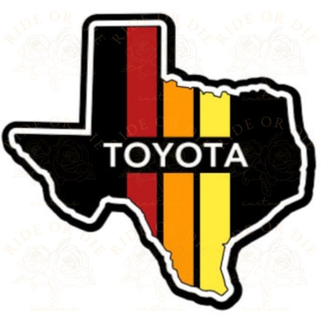 Toyota Texas Retro Stripes Decal Vinyl Sticker 5" - Etsy