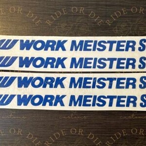 Work Meister Wheels Rim Vinyl Decal Sticker Set of 4 - Multi Sizes ...