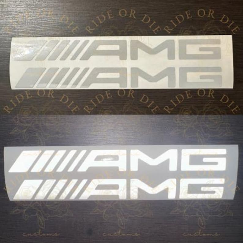 AMG REFLECTIVE Vinyl Decal Sticker - Set of 2 - Multi Sizes Multi ...