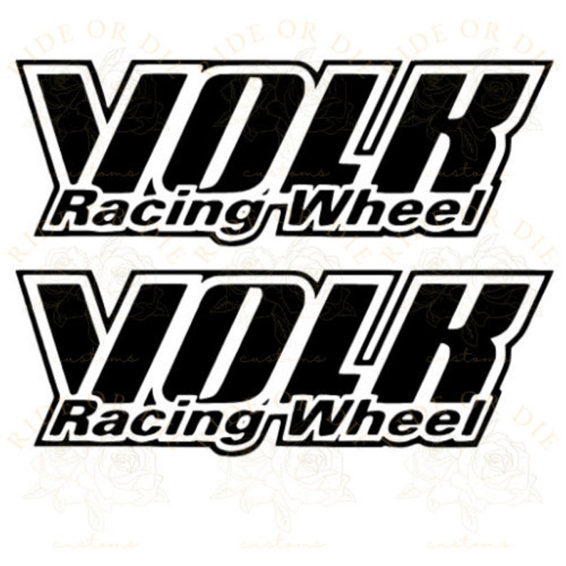 Volk Racing Wheels Rim Vinyl Decal Sticker Set of 2 Multi Sizes Multi ...