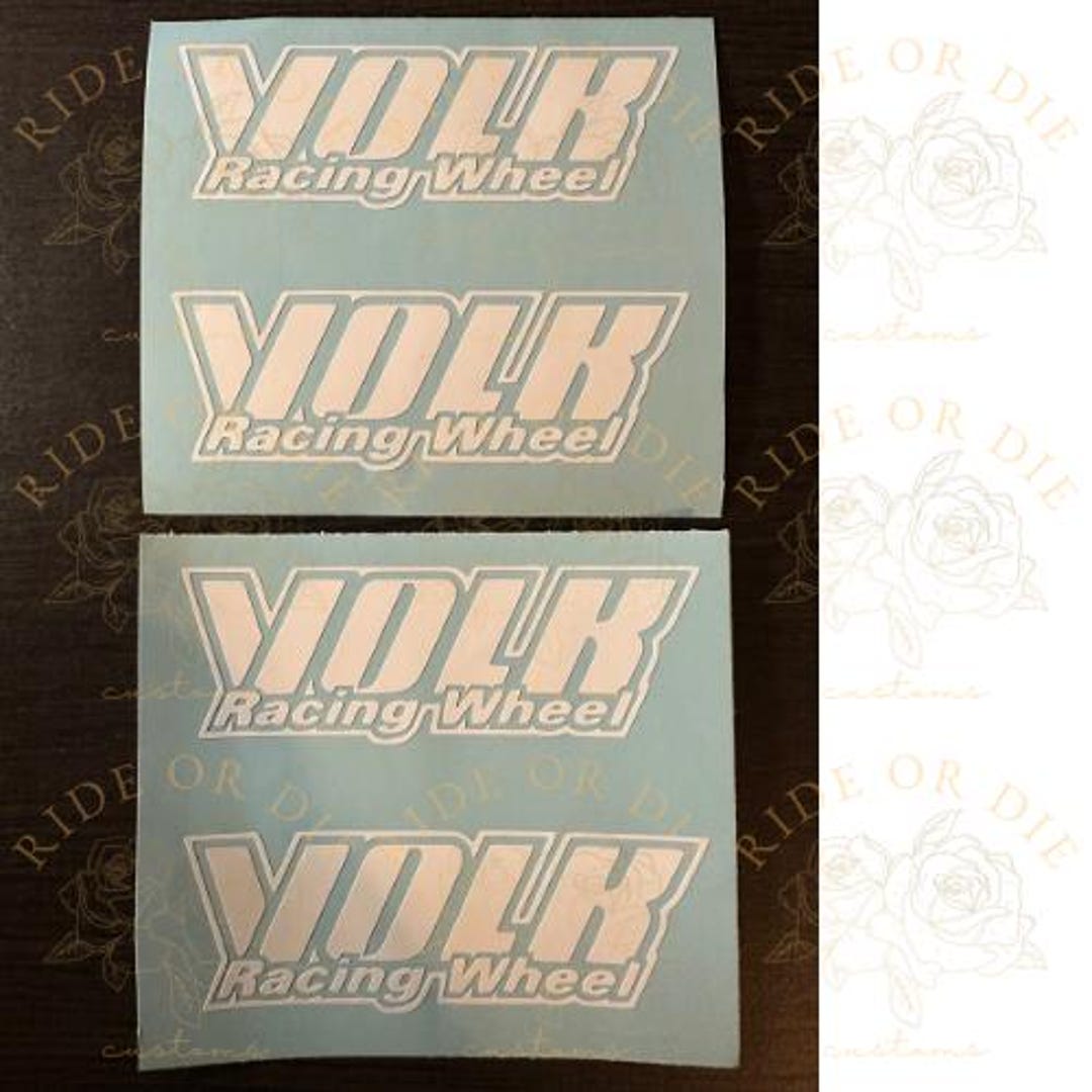 Volk Racing Wheels Rim Vinyl Decal Sticker Set of 4 - Multi Sizes ...